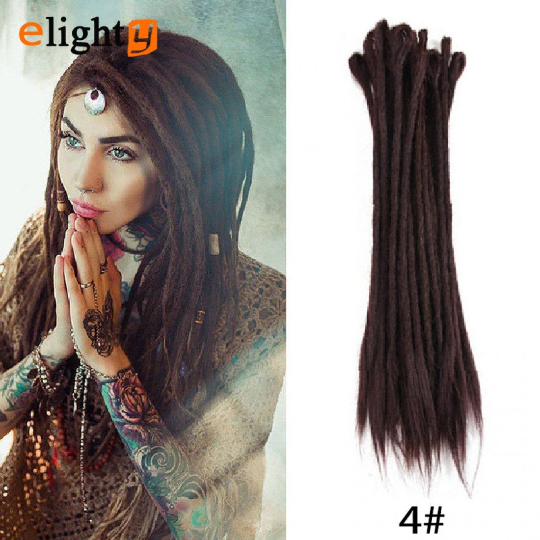 20 Inch Handmade Dreadlocks Extensions Crochet Braids Twist Braiding ...